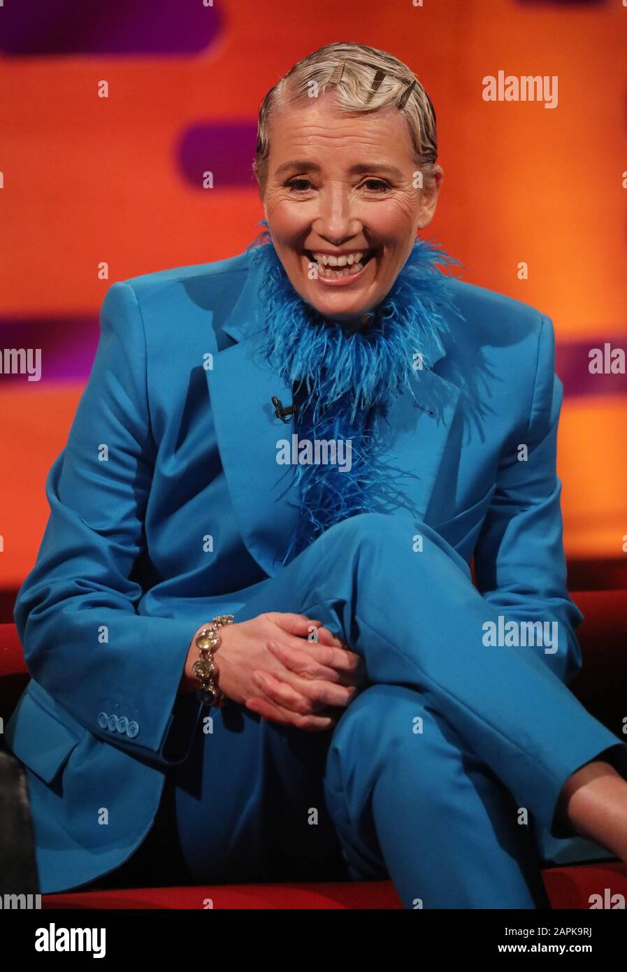 Emma Thompson during the filming for the Graham Norton Show at BBC ...
