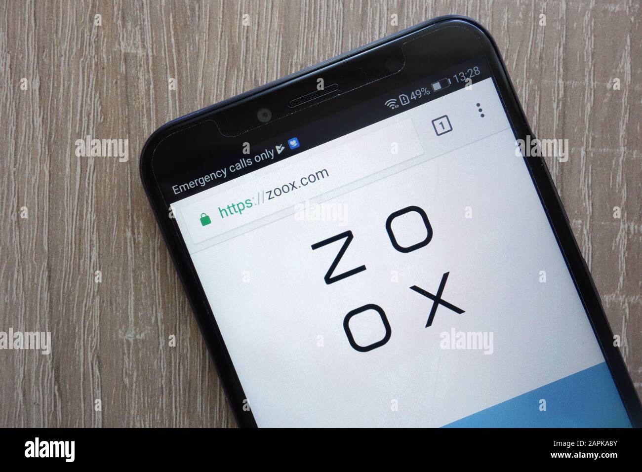 Zoox website displayed on a modern smartphone Stock Photo - Alamy