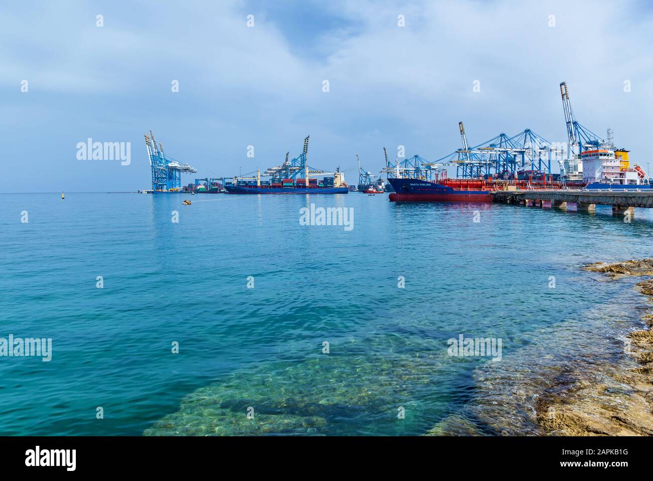 Container ship malta freeport hi-res stock photography and images - Alamy