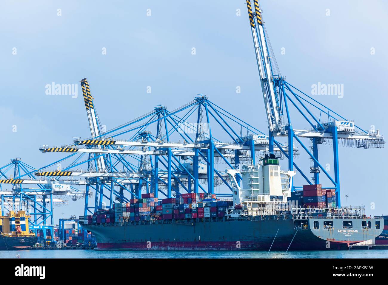 Container ship malta freeport hi-res stock photography and images - Alamy