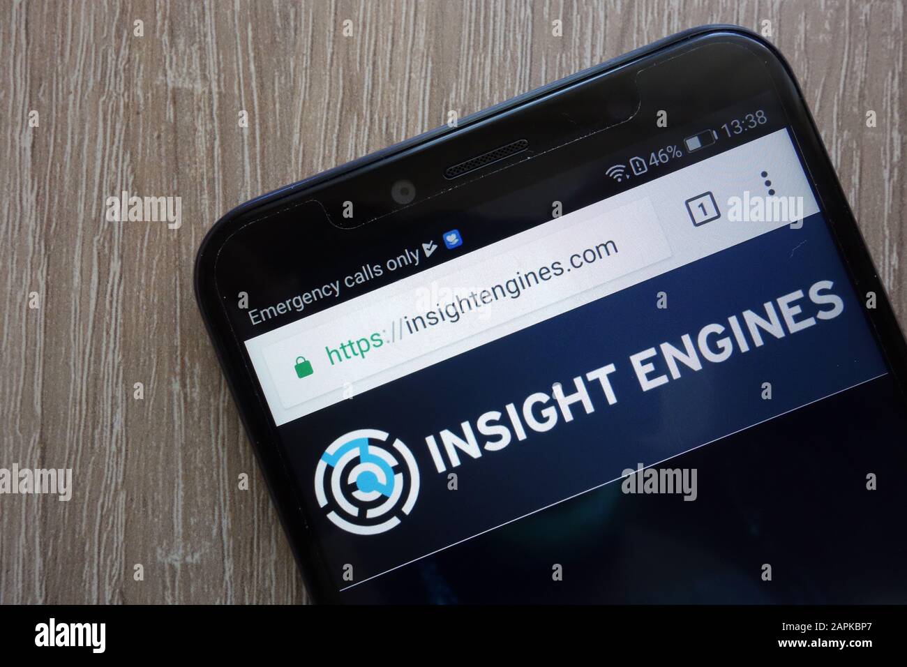 Insight Engines website displayed on a modern smartphone Stock Photo ...