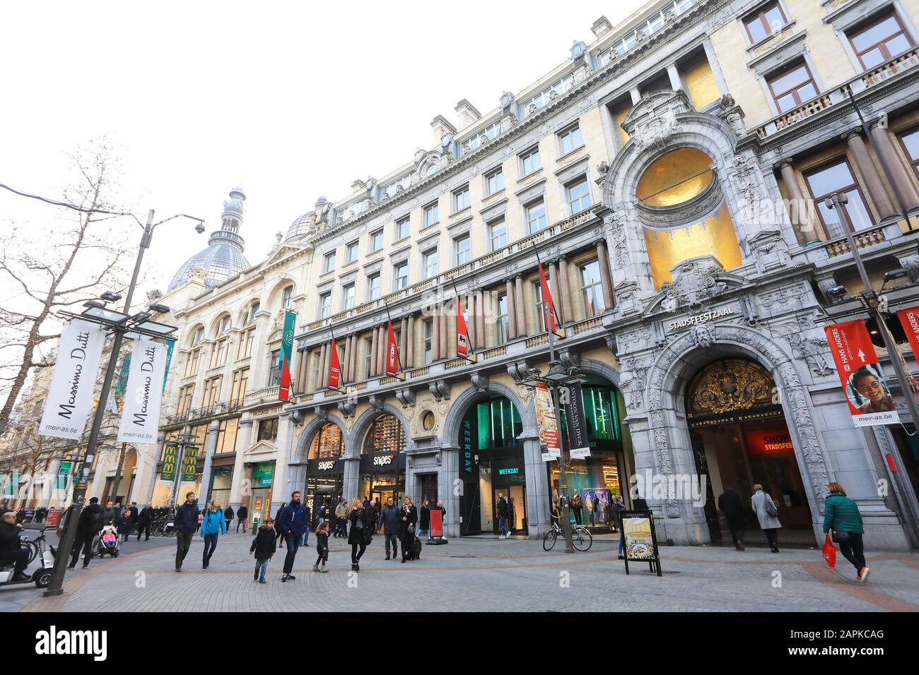 Antwerp's Meir, the prestigious and vibrant main shopping street in the ...