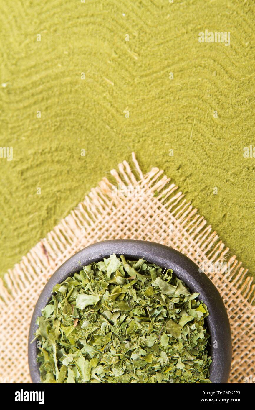 leaves and moringa powder, super food and natural medicine, Moringa ...