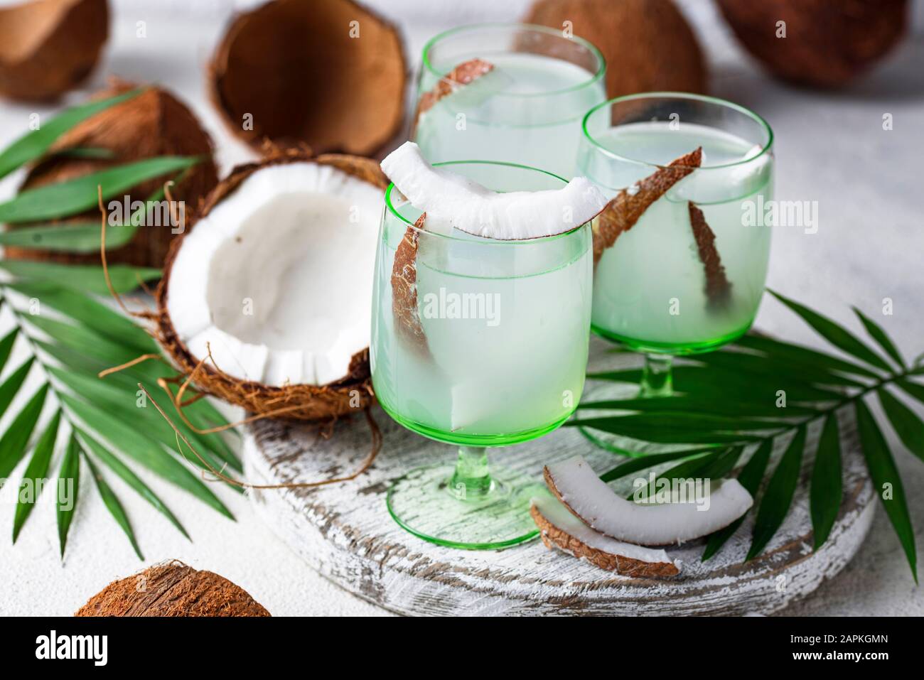 Natural healthy fresh coconut water Stock Photo - Alamy