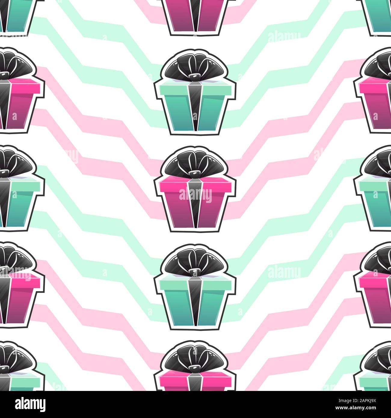 Present boxes bow on Stock Vector Images - Alamy