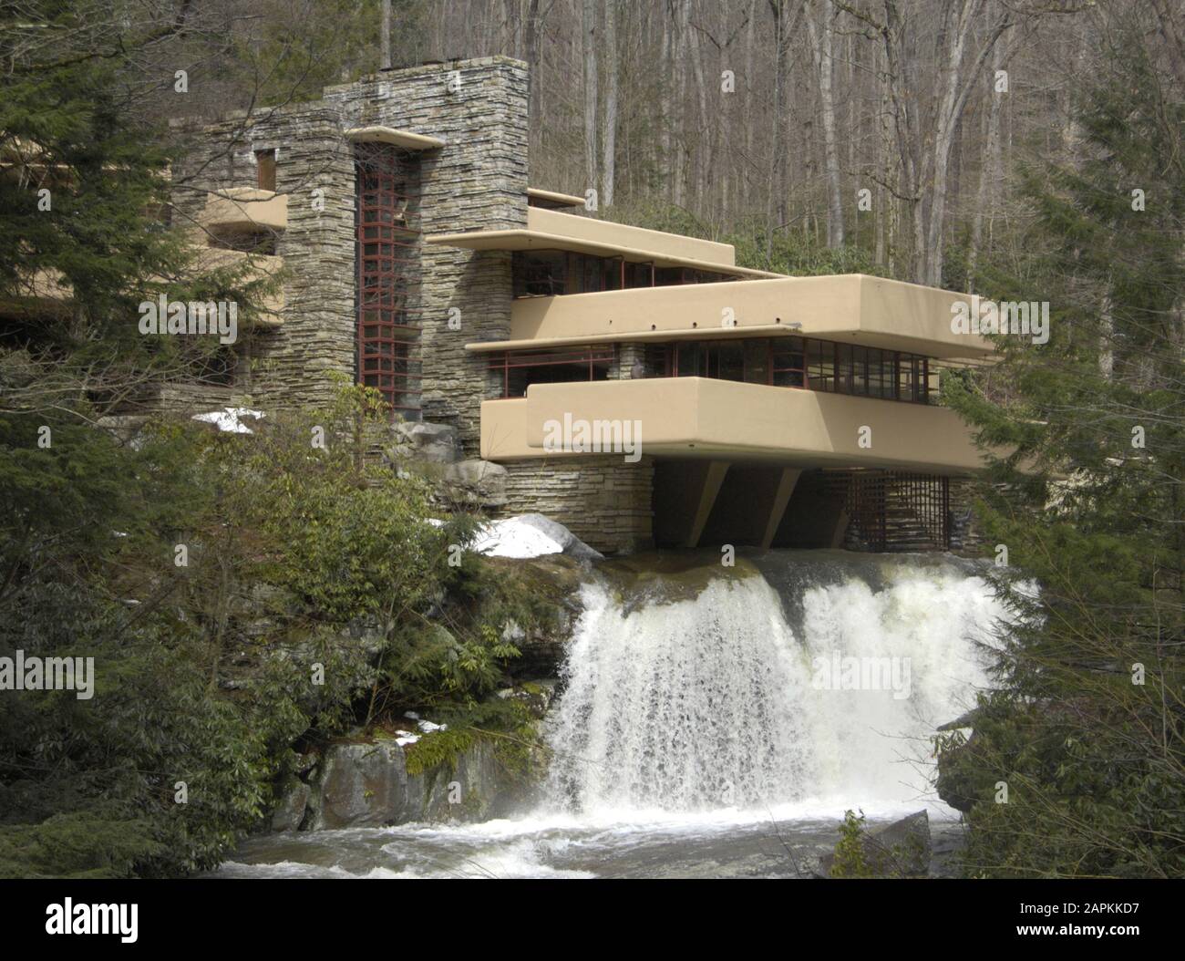 Bear Run, Pennsylvania, USA. 13th Mar, 2010. Fallingwater (1935) is one ...