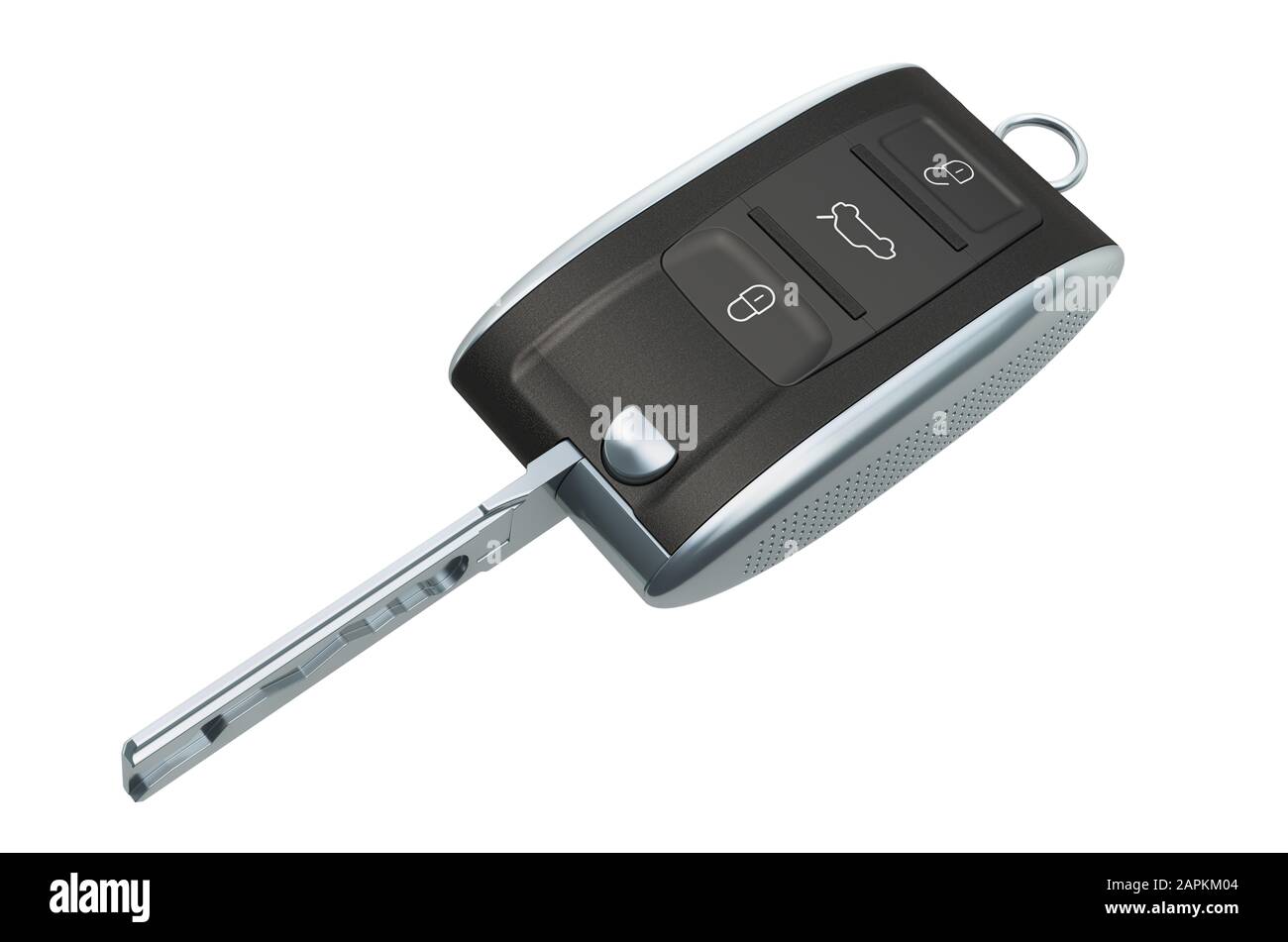 Car key with remote control, 3D rendering isolated on white background ...