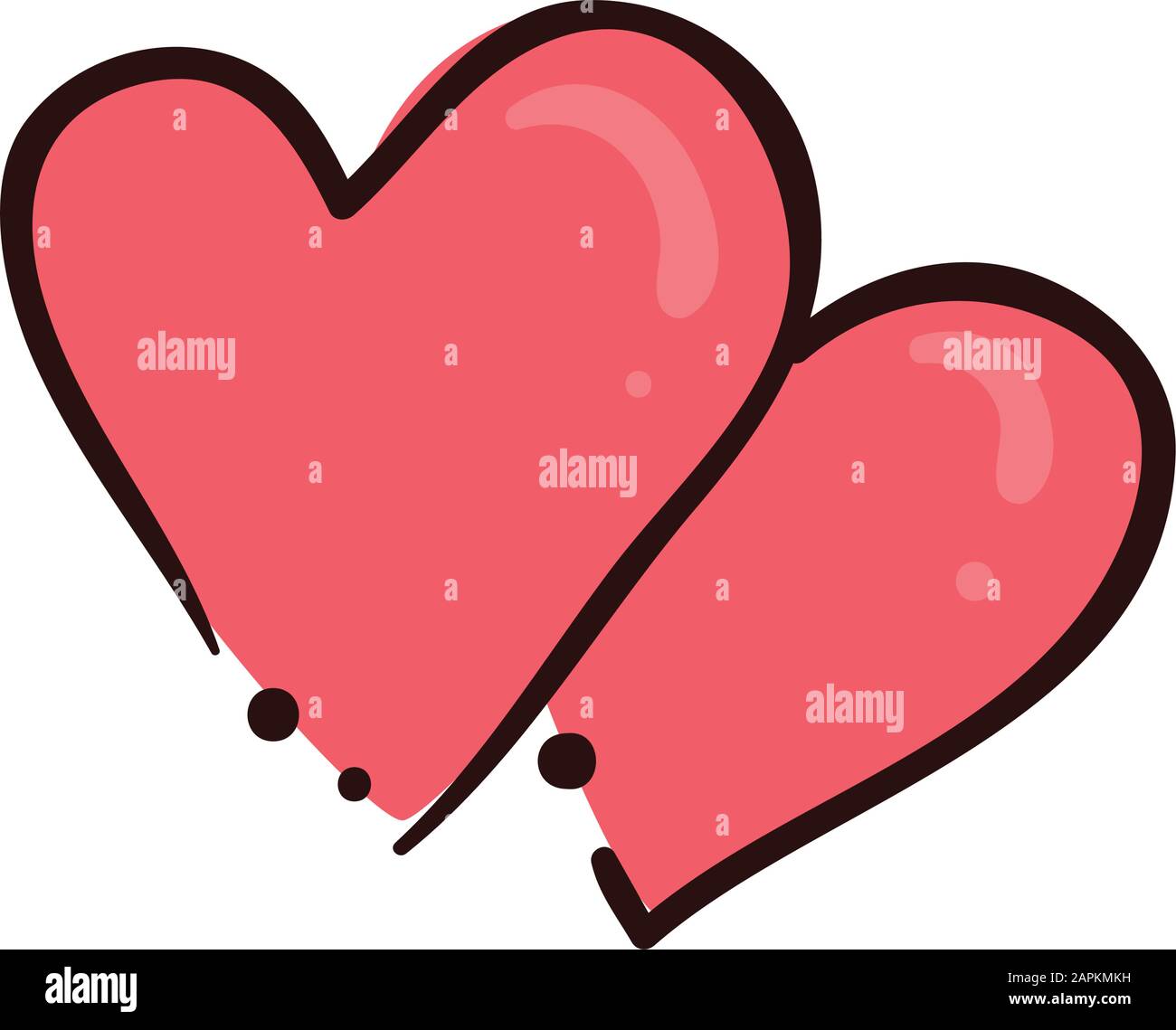 cute hearts love isolated icon Stock Vector Image & Art - Alamy