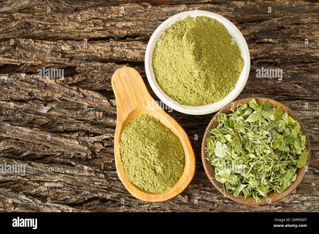 leaves and moringa powder, super food and natural medicine, Moringa ...