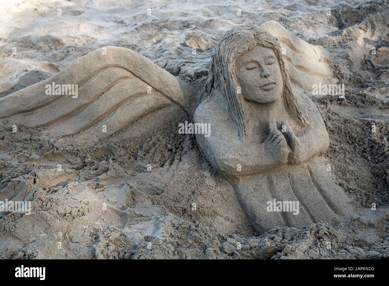Sand angel sculpture hi-res stock photography and images - Alamy