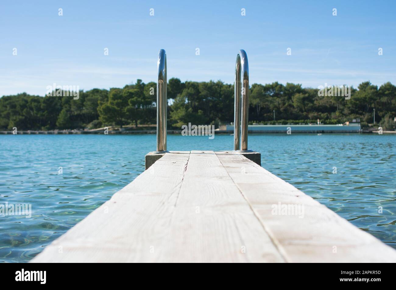 Seascape view with wooden pier hi-res stock photography and images - Alamy