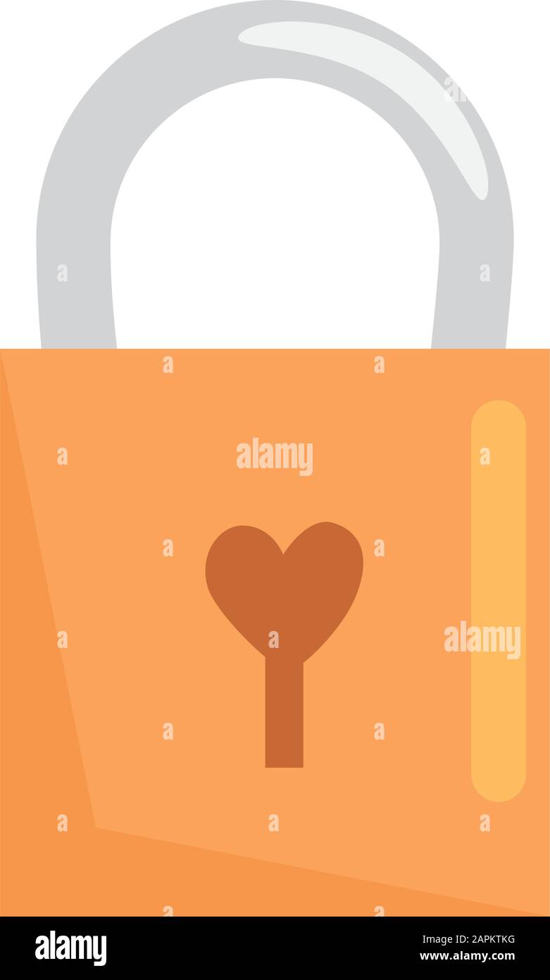 padlock with heart isolated icon Stock Vector Image & Art - Alamy