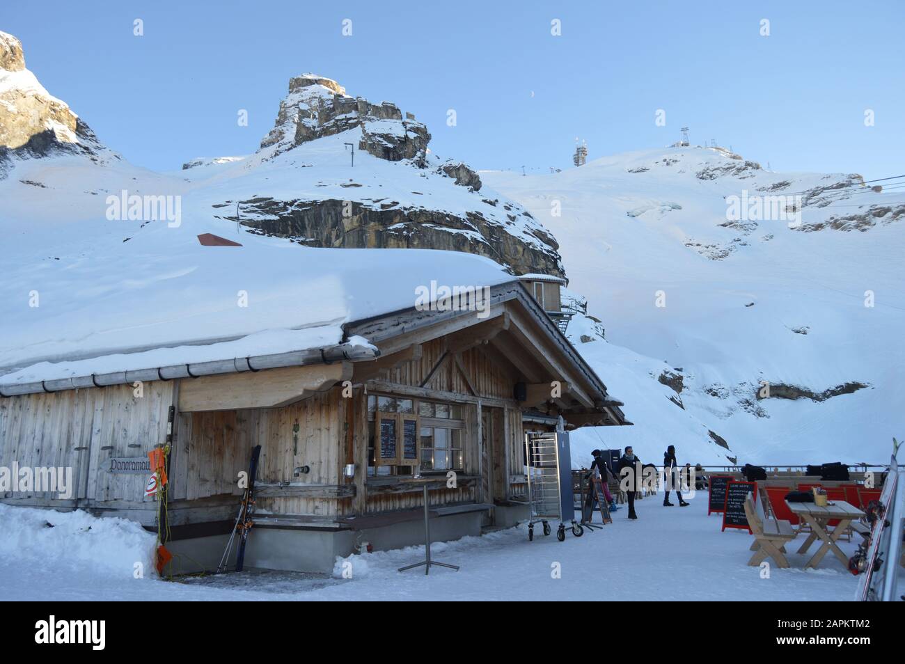 Mount or Mt Titlis in Swiss Switzerland near Engelberg Europe Stock ...