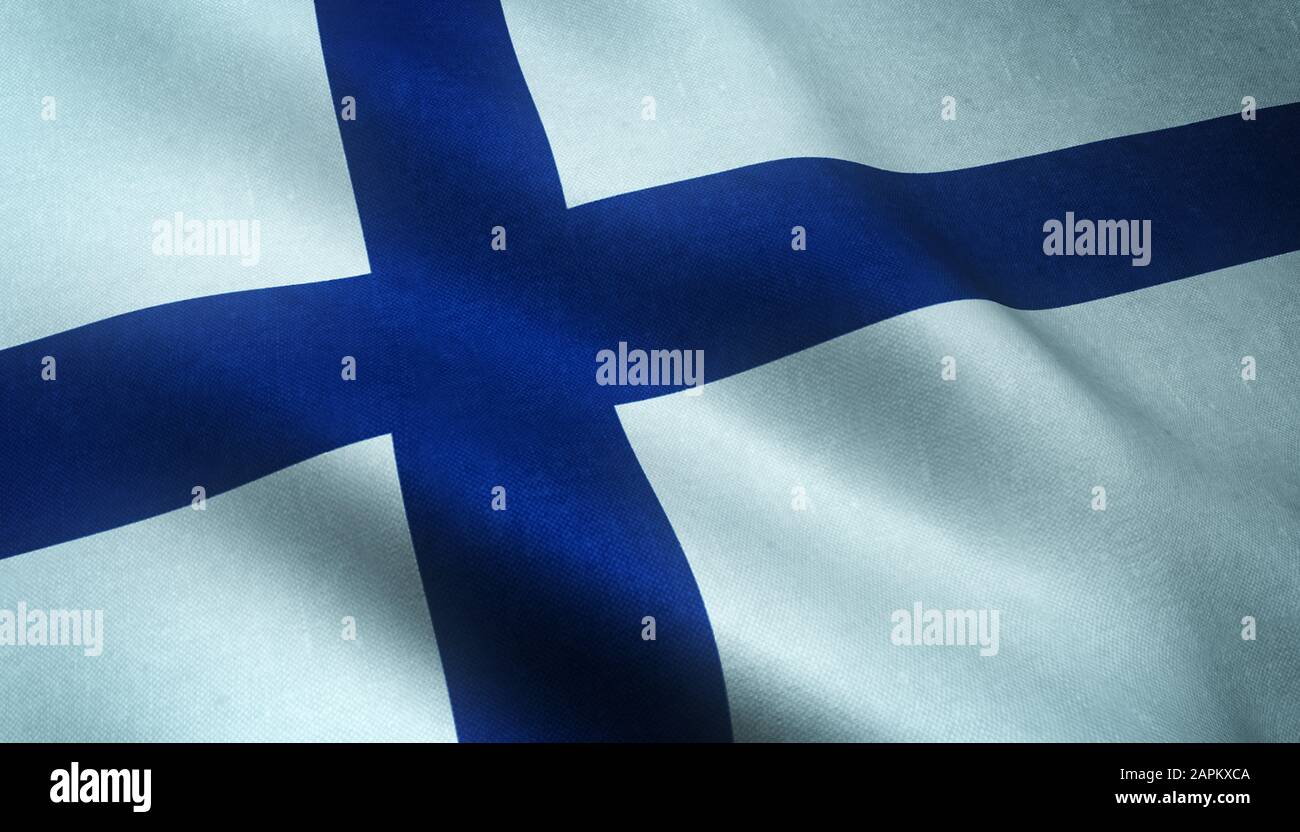 3d illustration waving finland hi-res stock photography and images - Alamy
