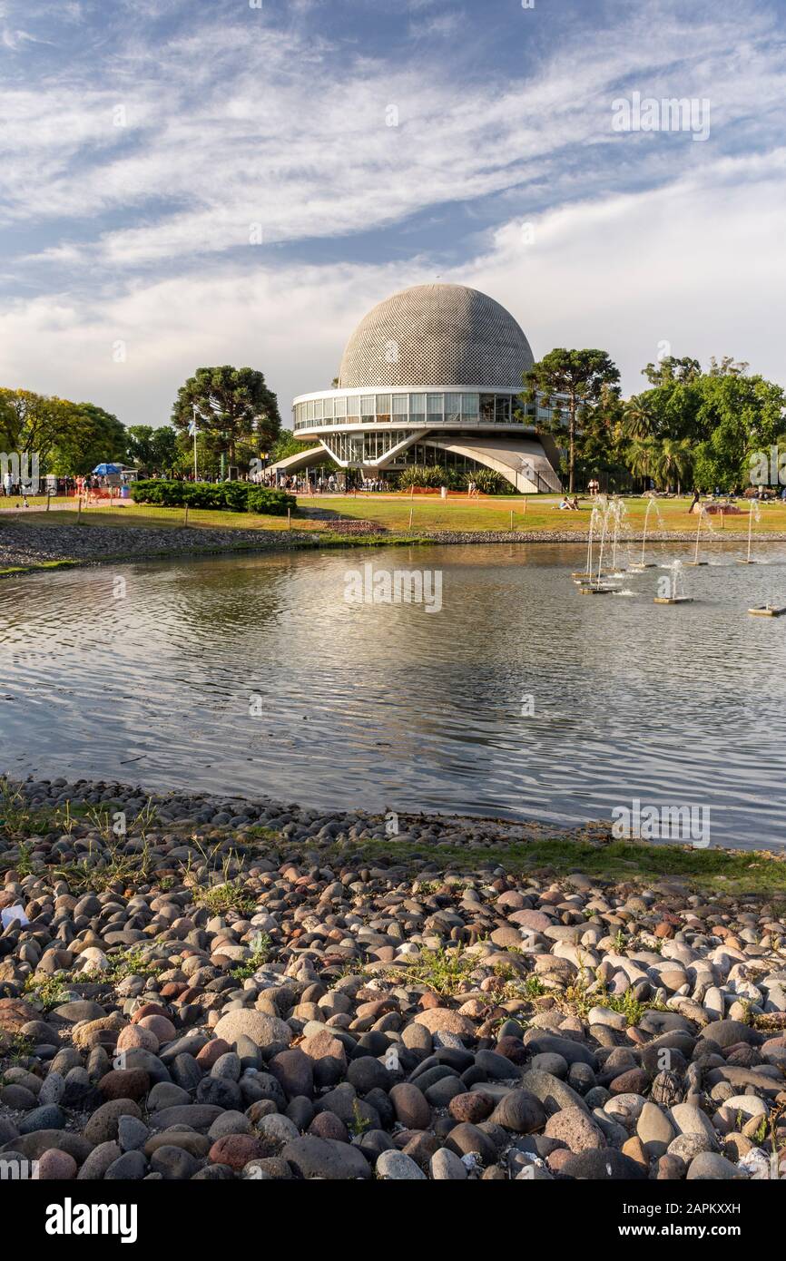 Beautiful view to modern Planetarium building in Palermo, Buenos Aires ...