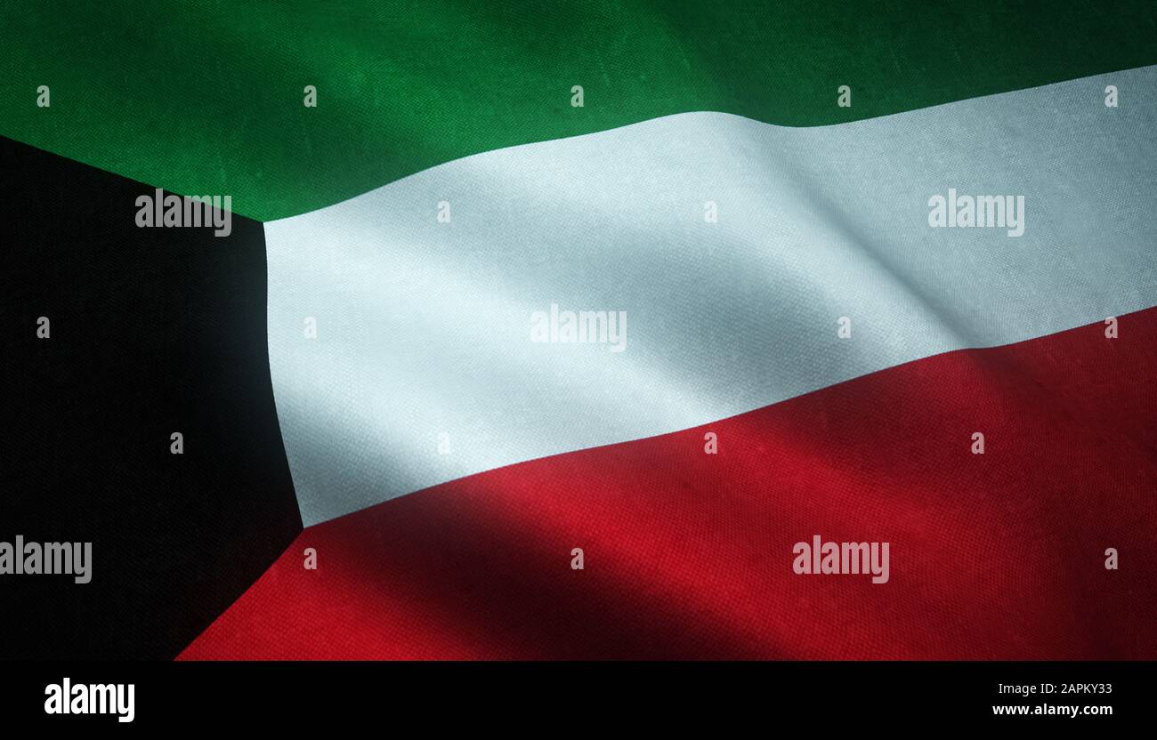Kuwait waving flag animation hi-res stock photography and images - Alamy