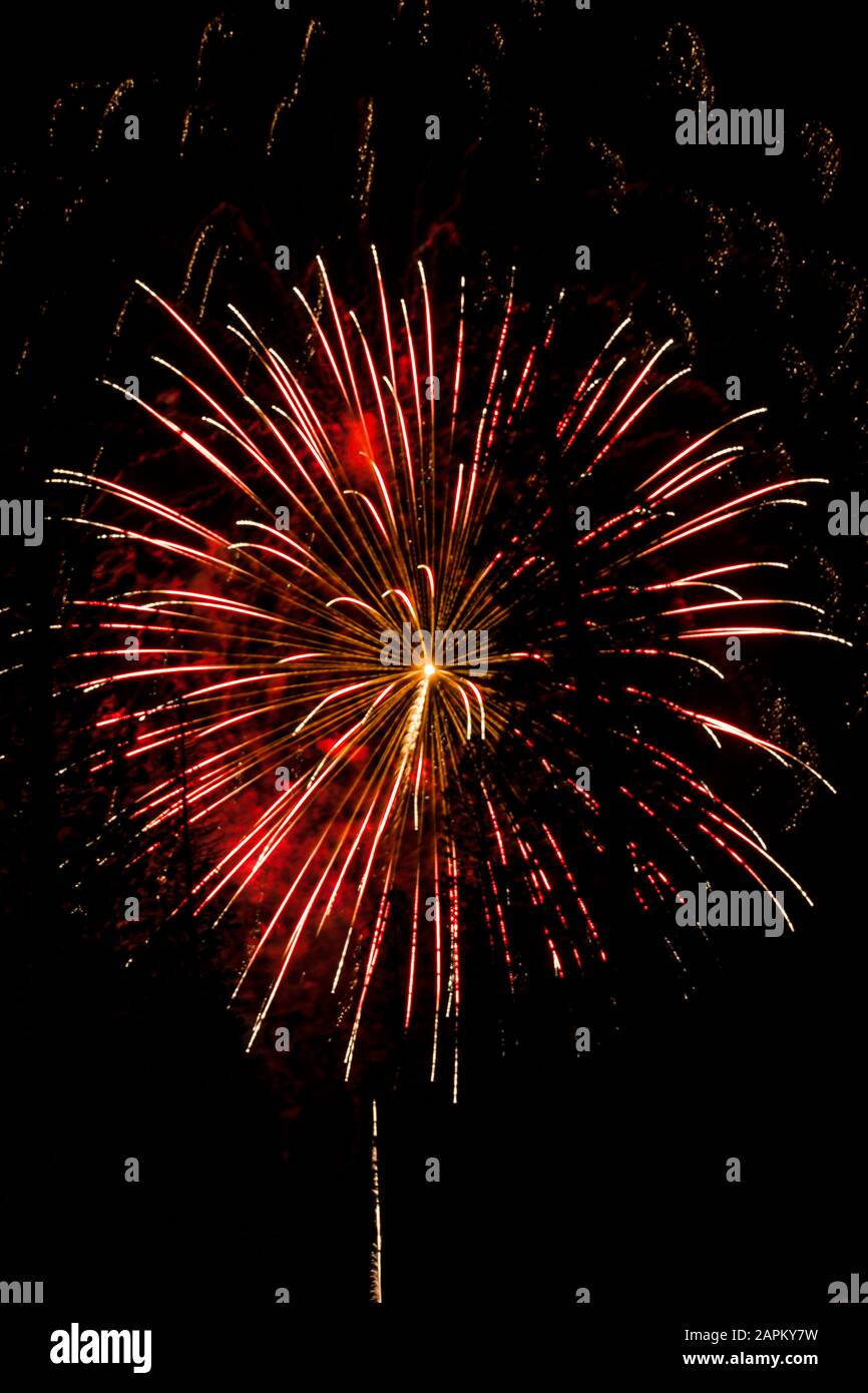 Lana‘i Pineapple Festival: Fireworks Stock Photo - Alamy