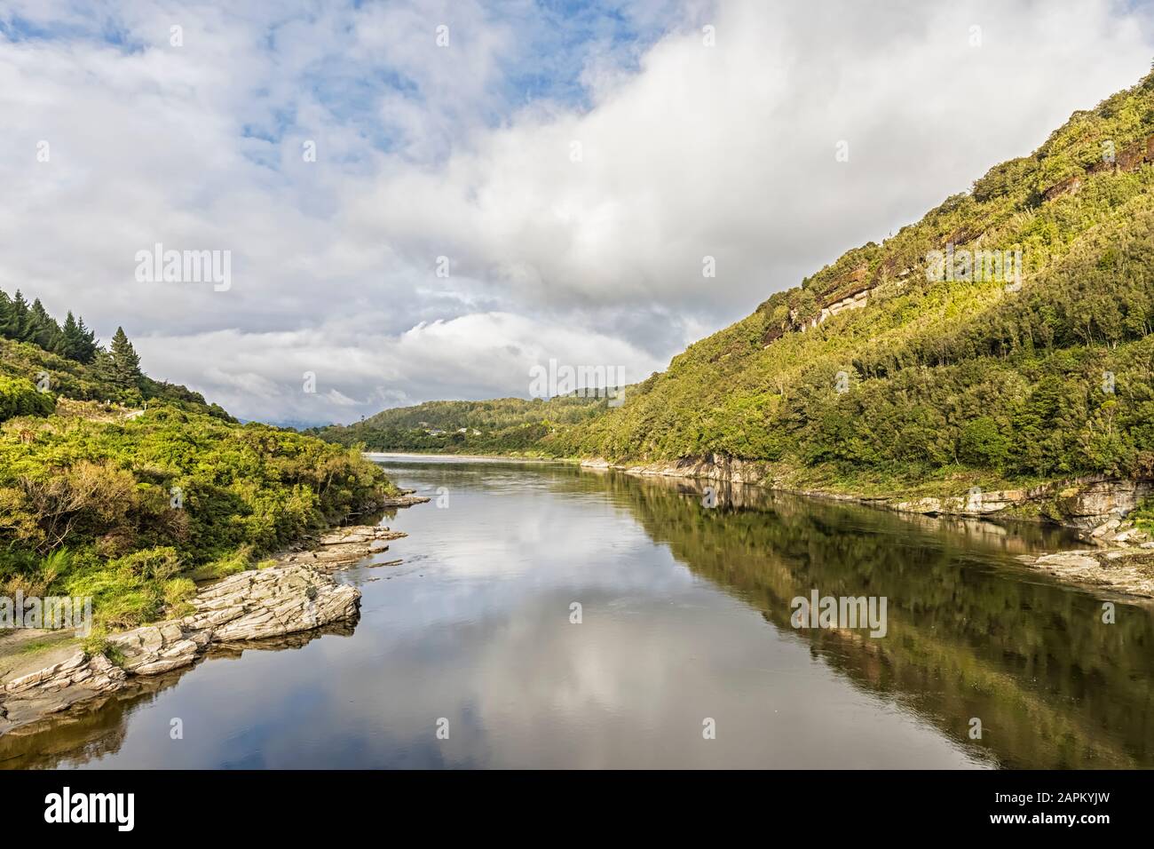 New Zealand, Shiny surface of Grey River Stock Photo - Alamy