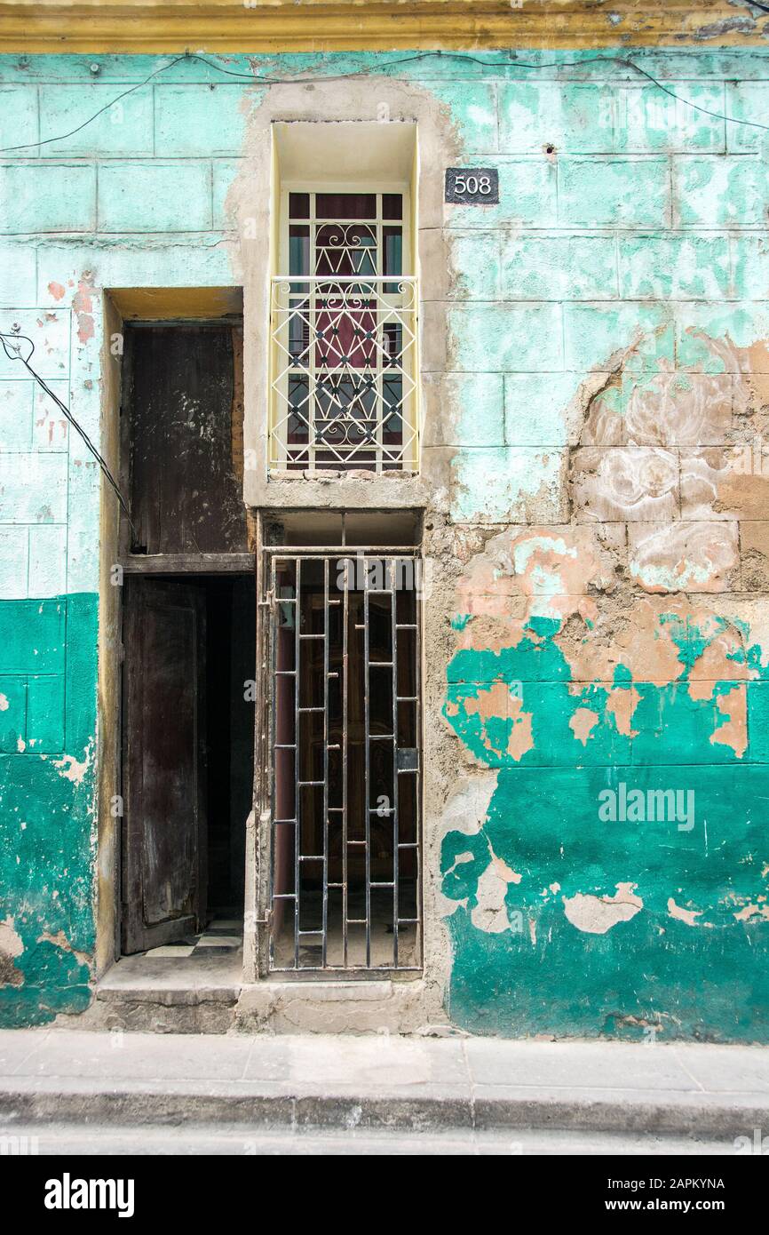 The front facade of a home in Santiago de Cuba, Cuba Stock Photo - Alamy