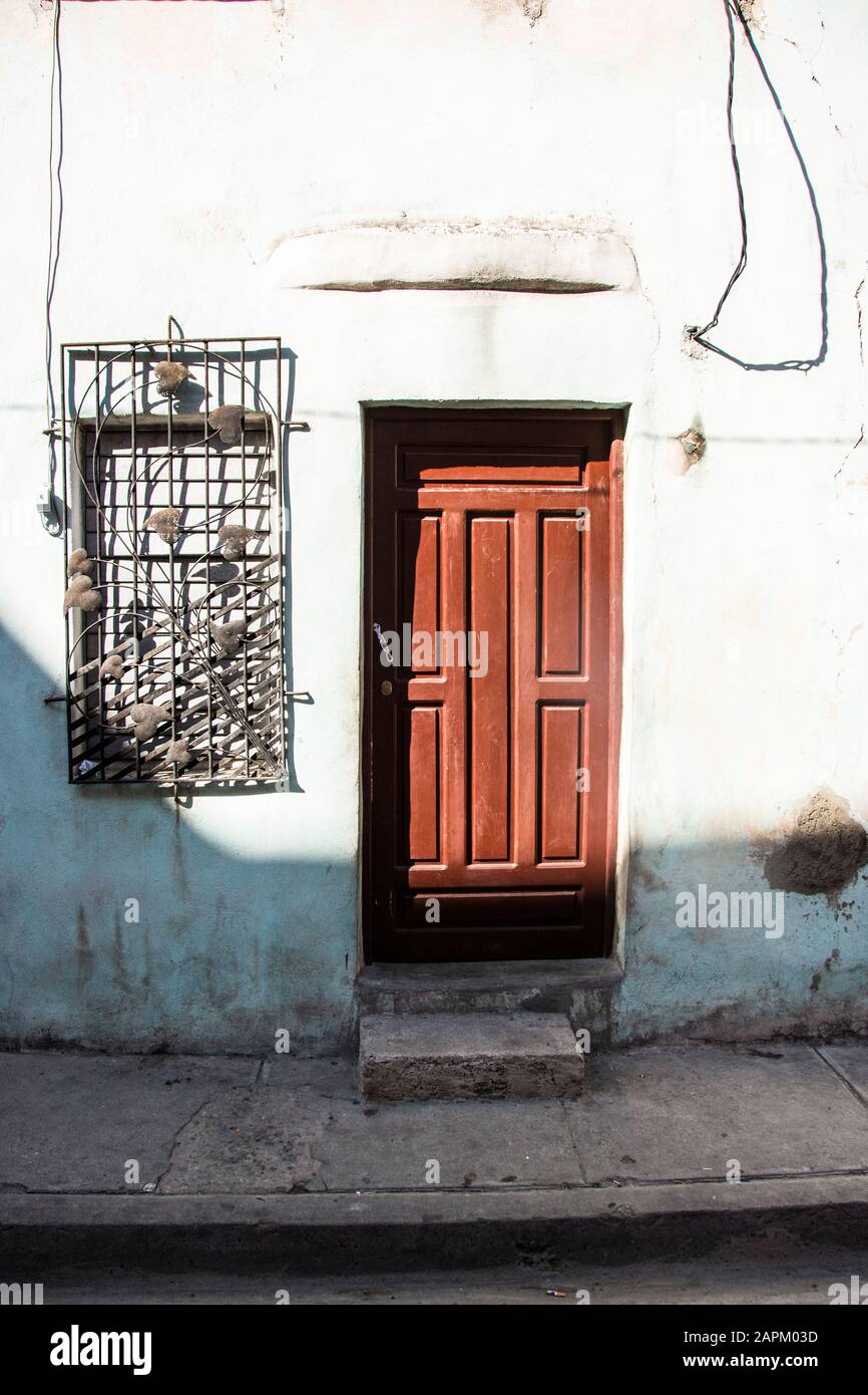 The front facade of a home in Santiago de Cuba, Cuba Stock Photo - Alamy