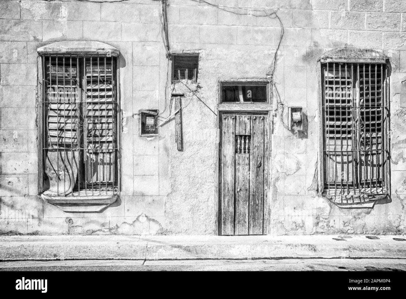 The front, facade of a home in Santiago de Cuba, Cuba Stock Photo - Alamy