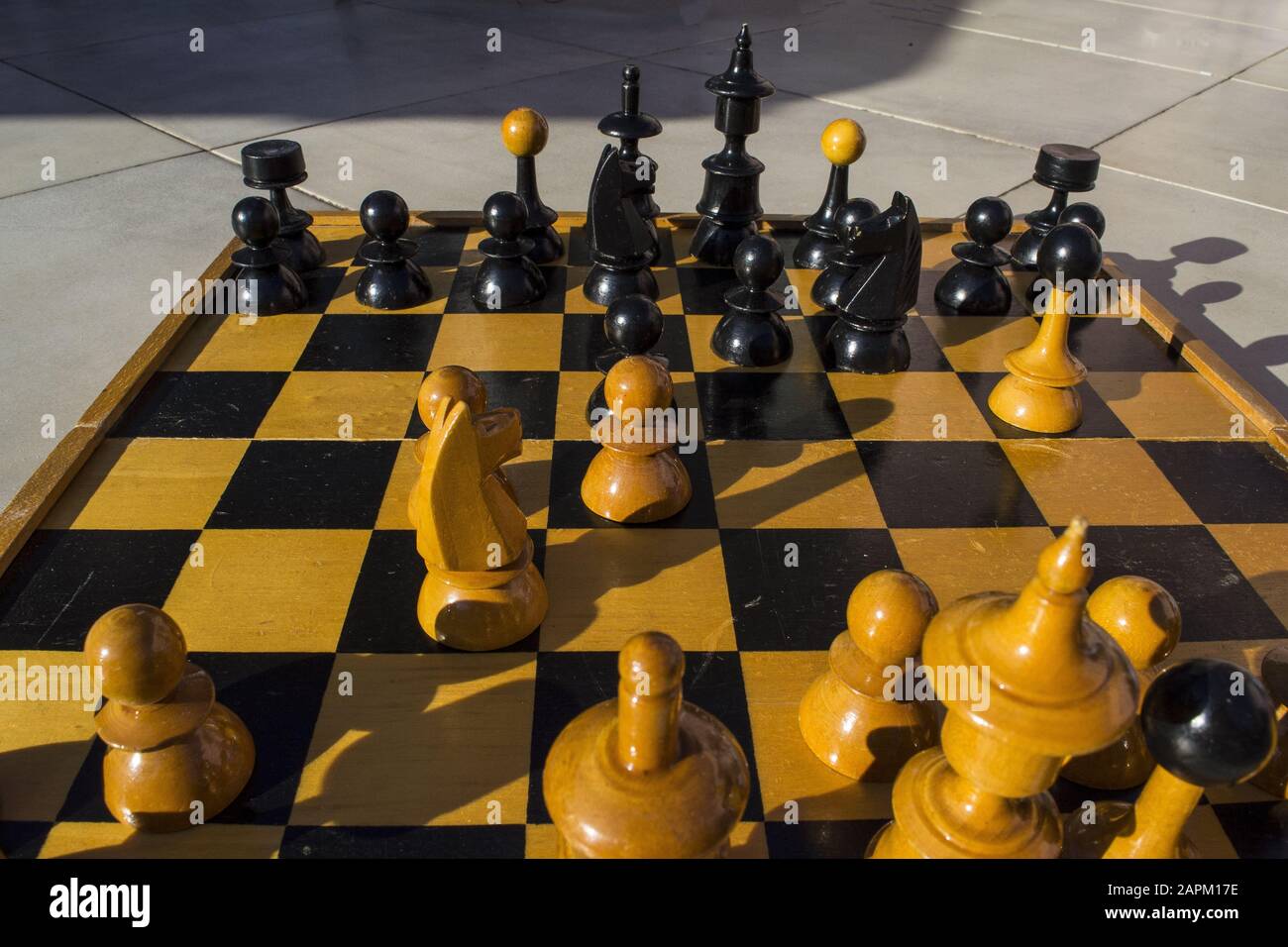 Chess game in progress hi-res stock photography and images - Alamy