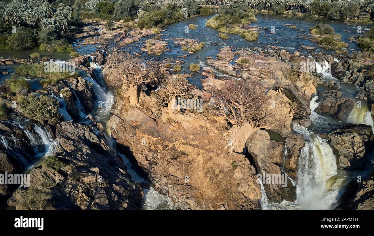 Aerial view of Epupa falls, Namibia Stock Photo - Alamy