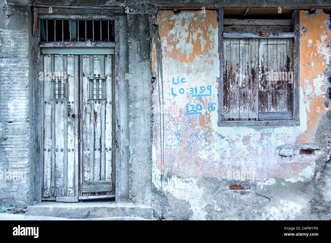 The facade of a Cuban home; Santiago de Cuba, Cuba Stock Photo - Alamy