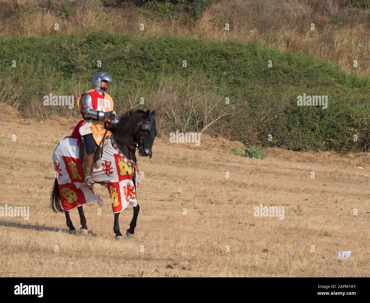 ALJUBARROTA, PORTUGAL - Aug 14, 2016: Spanish medieval knight in ...