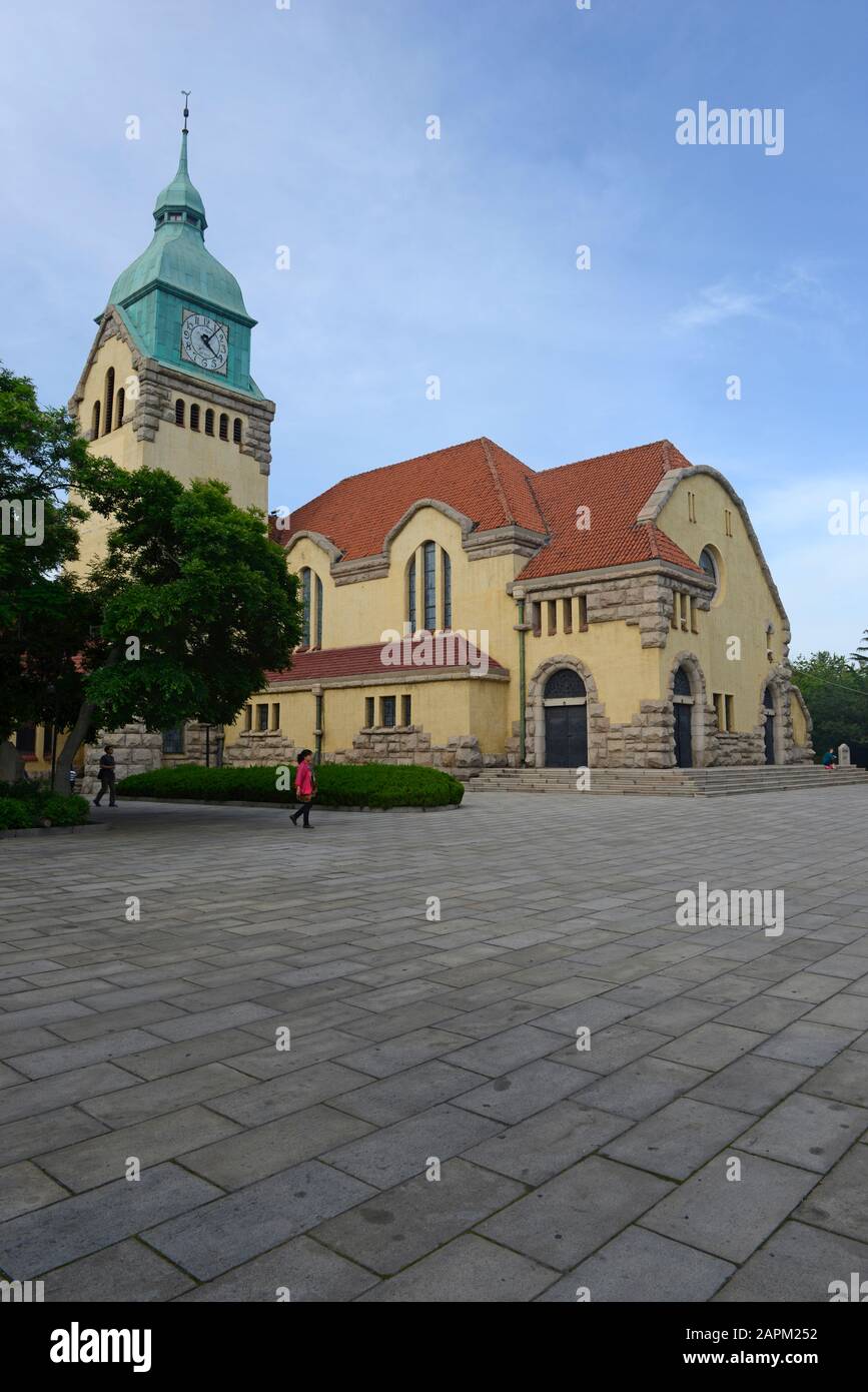 The protestant church in Qingdao, China, was built in the German style ...