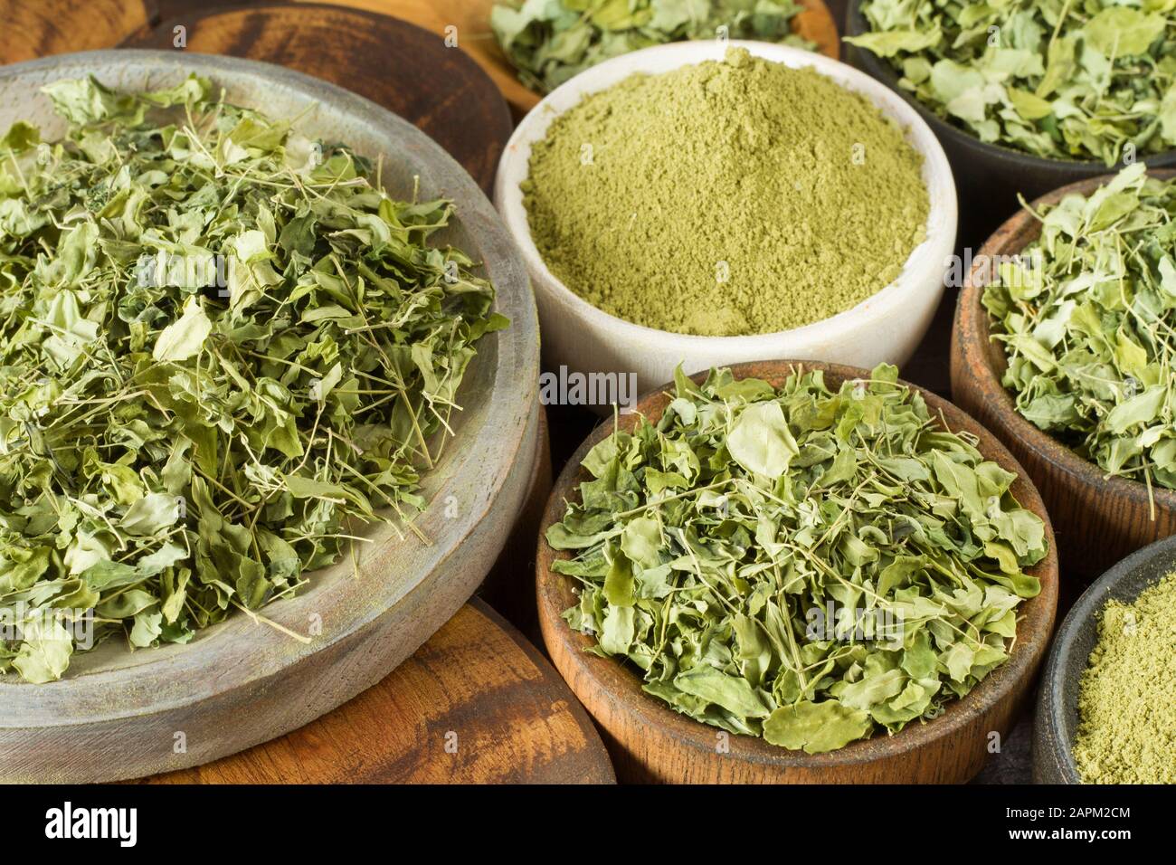 leaves and moringa powder, super food and natural medicine, Moringa ...
