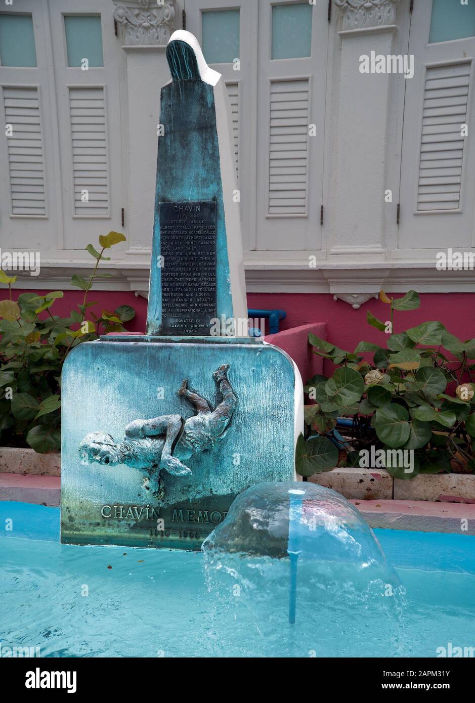 Chavin Memorial. Unusual memorial located in San Juan, Puerto Rico, in ...