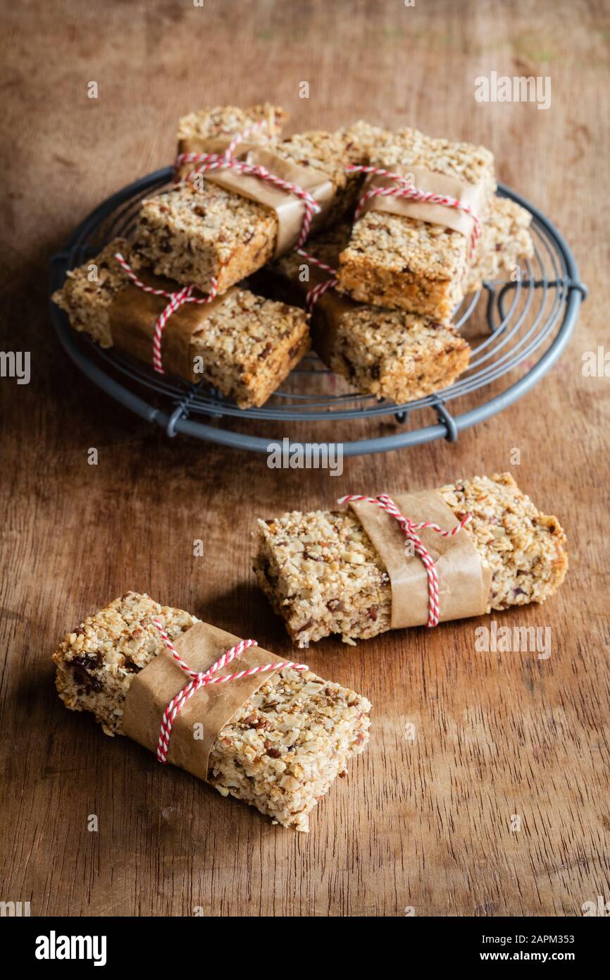 Homemade British flapjack bars Stock Photo - Alamy