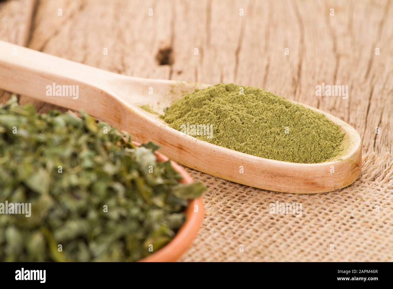 leaves and moringa powder, super food and natural medicine, Moringa ...