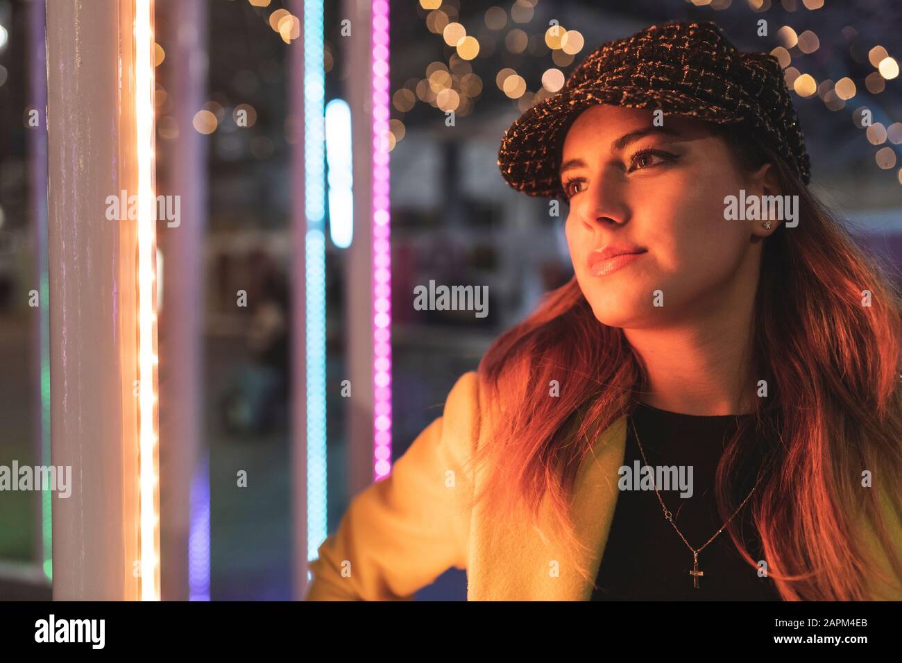 Woman seeing lights hi-res stock photography and images - Alamy