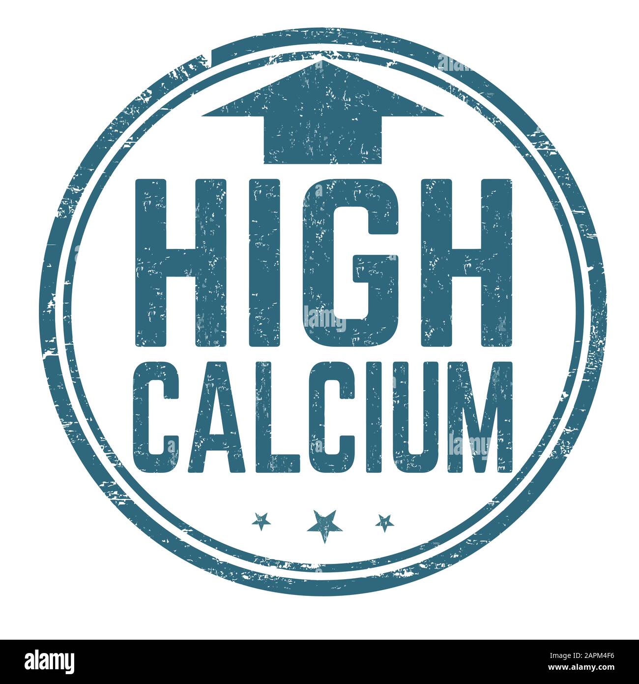 High calcium sign or stamp on white background, vector illustration ...