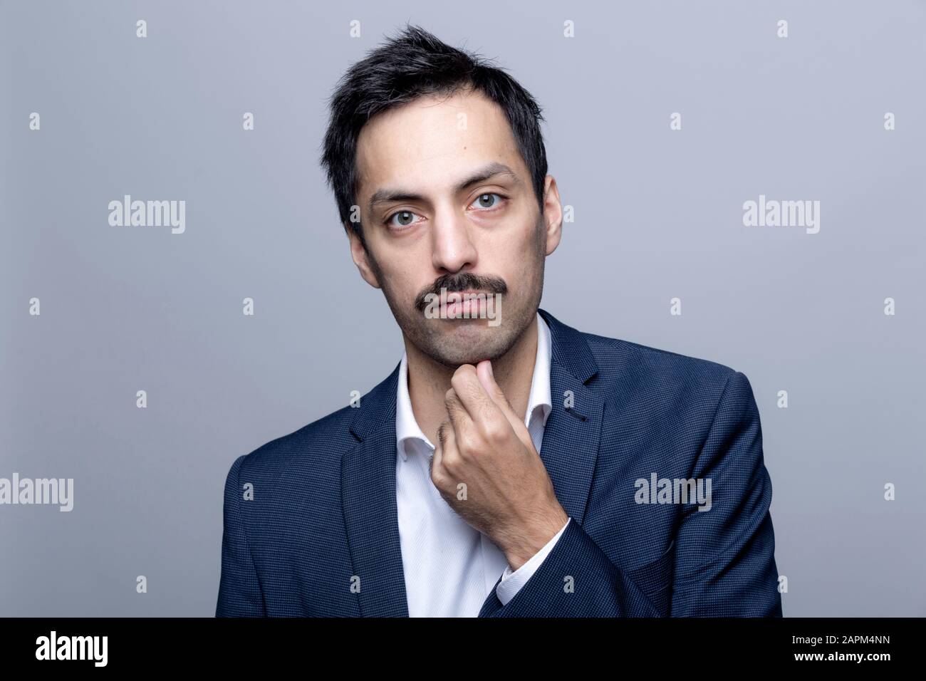 Grey moustache cutout hi-res stock photography and images - Alamy