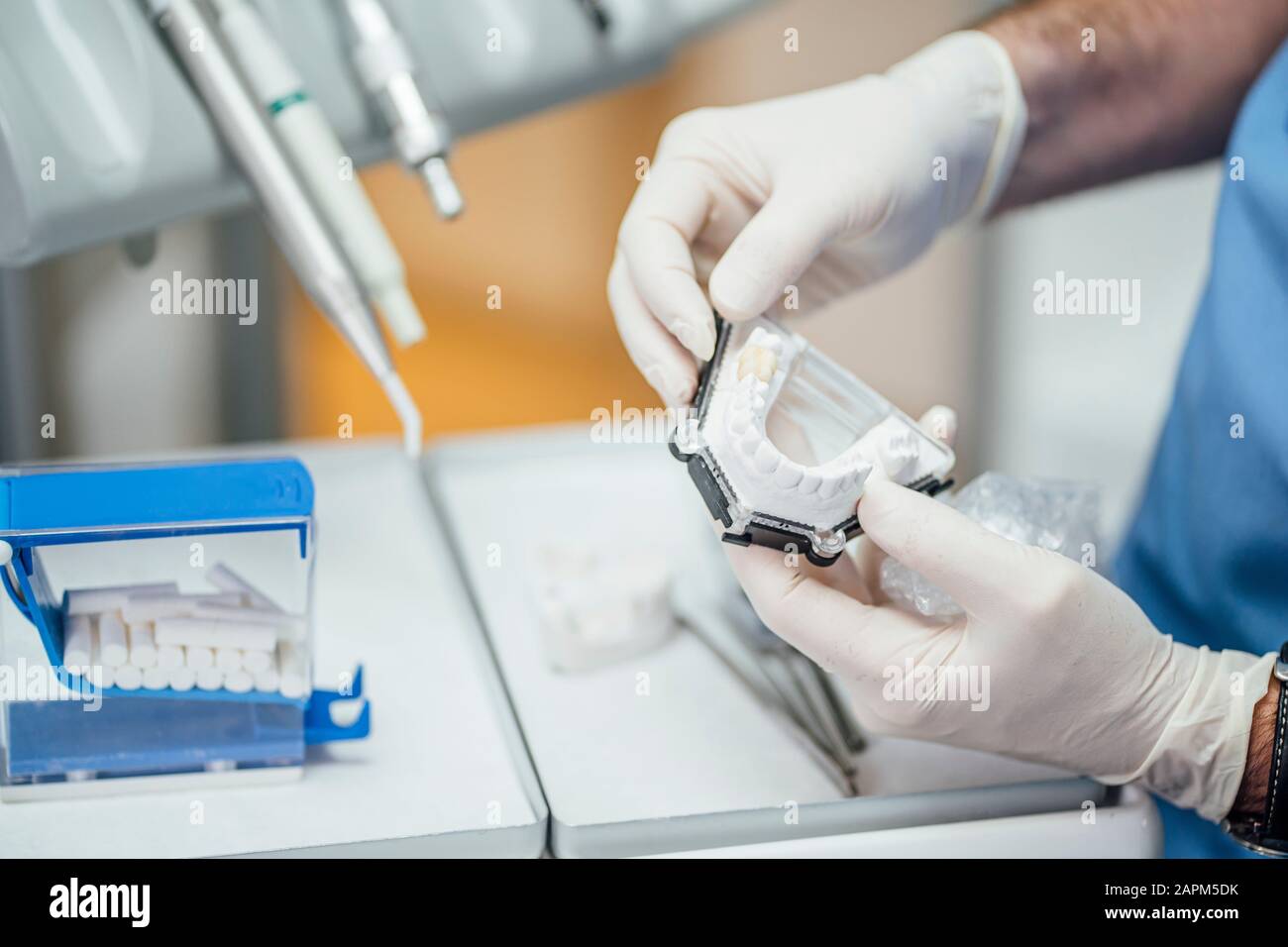 Dentures with instruments hi-res stock photography and images - Alamy