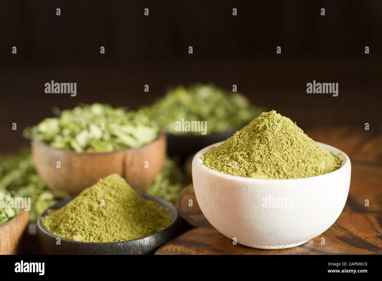 leaves and moringa powder, super food and natural medicine, Moringa ...