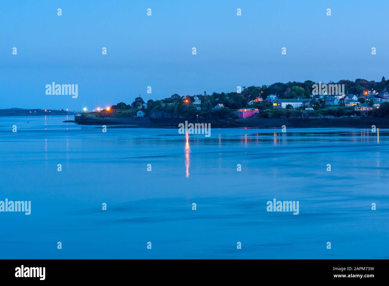Deer island at dusk, Canadian Fundy islands, New Brunswick Atlantic ...