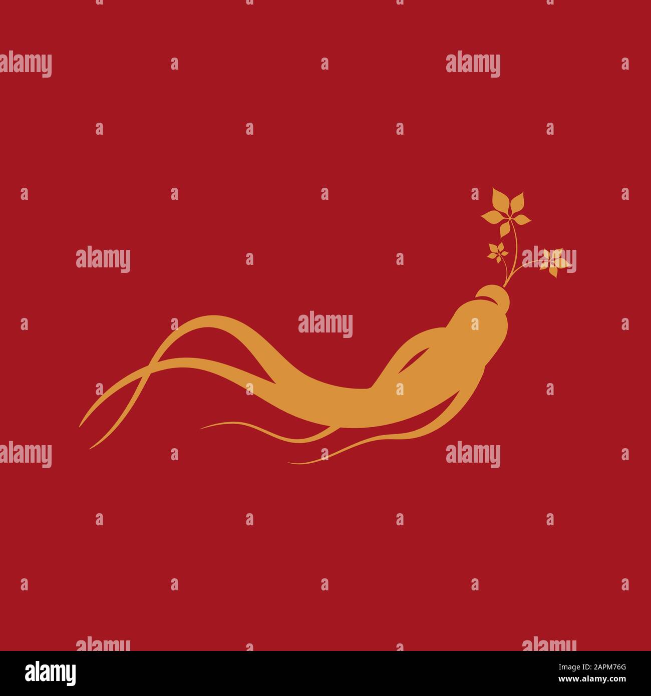 Ginseng vector icon illustration design template Stock Vector Image ...