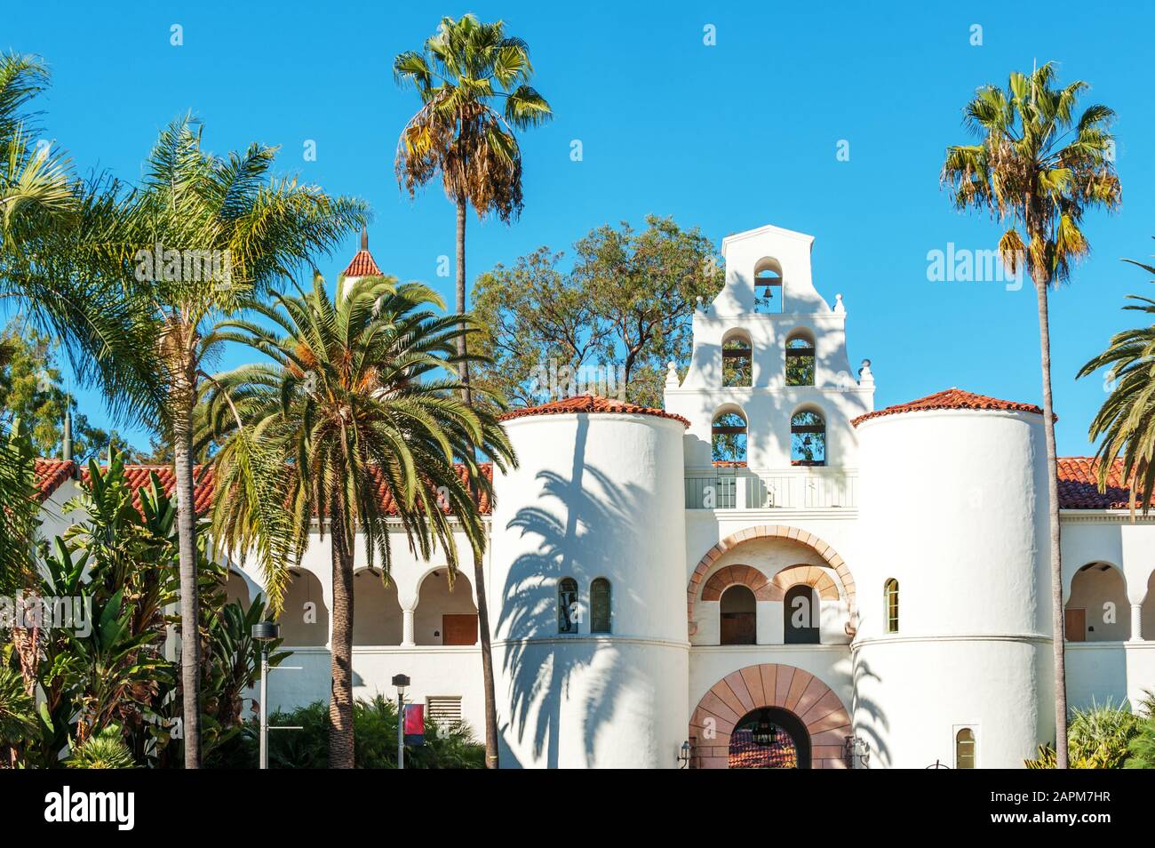Hepner Hall housing School of Social Work, symbol of San Diego State ...