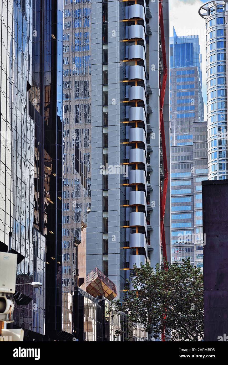 Steel and Glass high rise buildings abstract make for an ultra modern ...