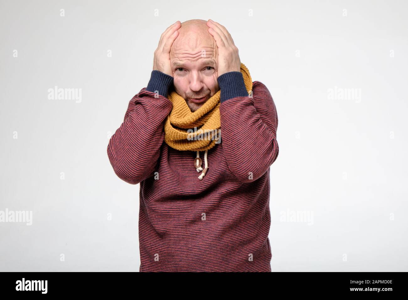 Bald man winter hi-res stock photography and images - Alamy