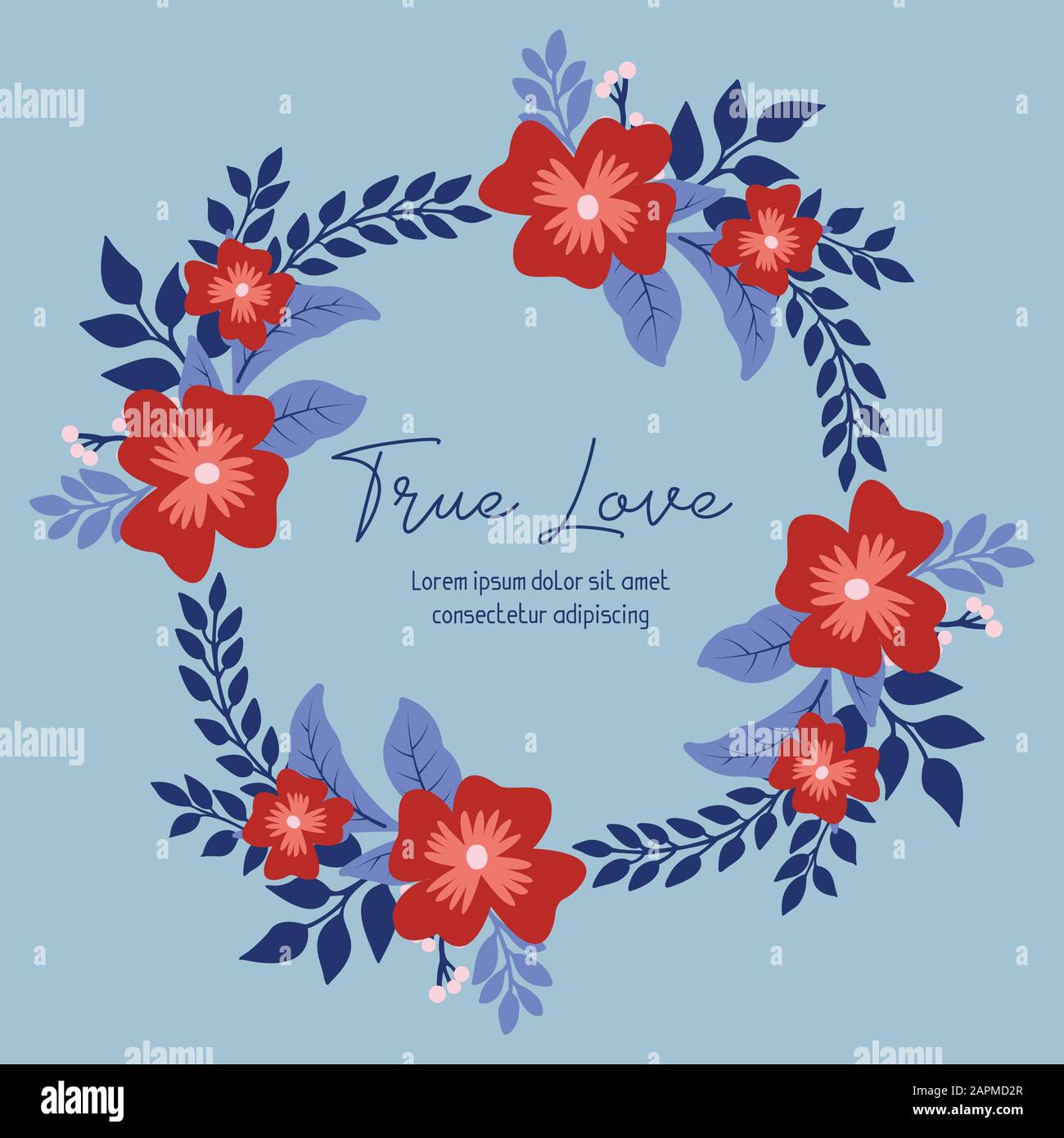 Red Flower Frame Wallpaper