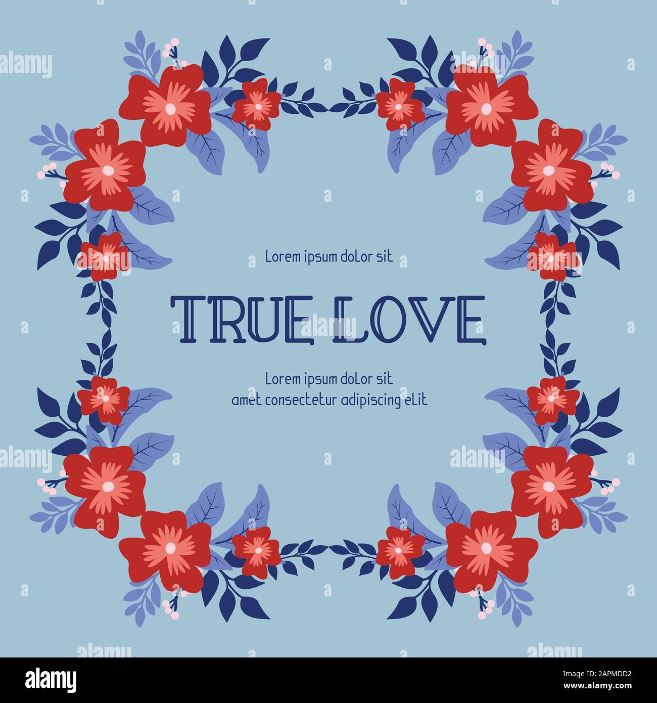 Seamless Style and elegant design of true love invitation card, with ...