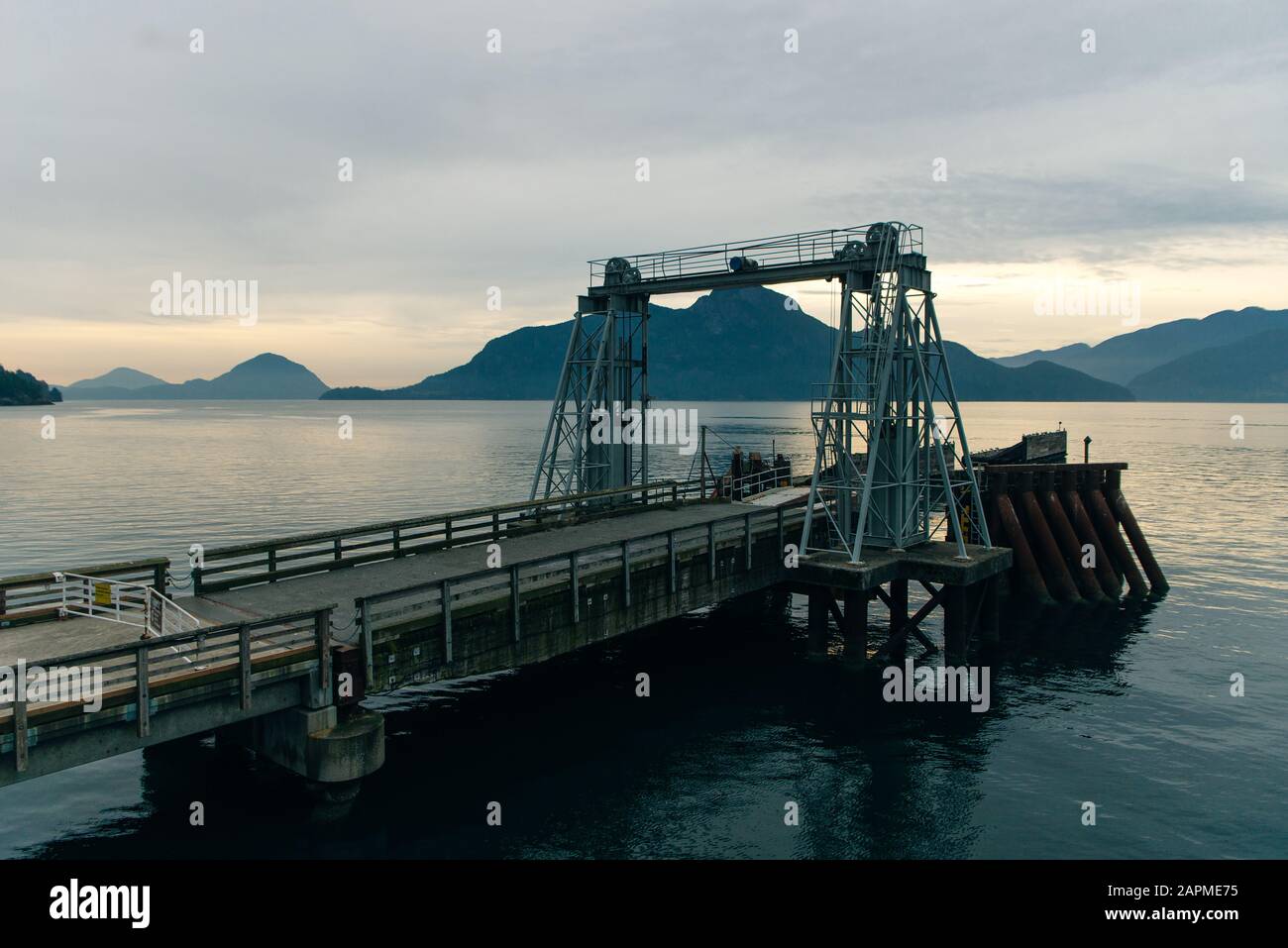 observation deck on the lake. marina Stock Photo - Alamy