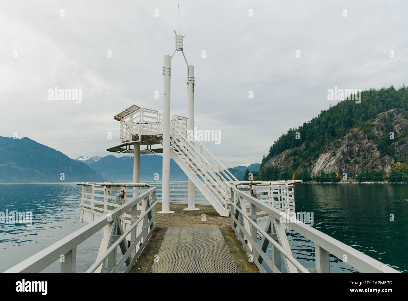 observation deck on the lake. marina Stock Photo - Alamy