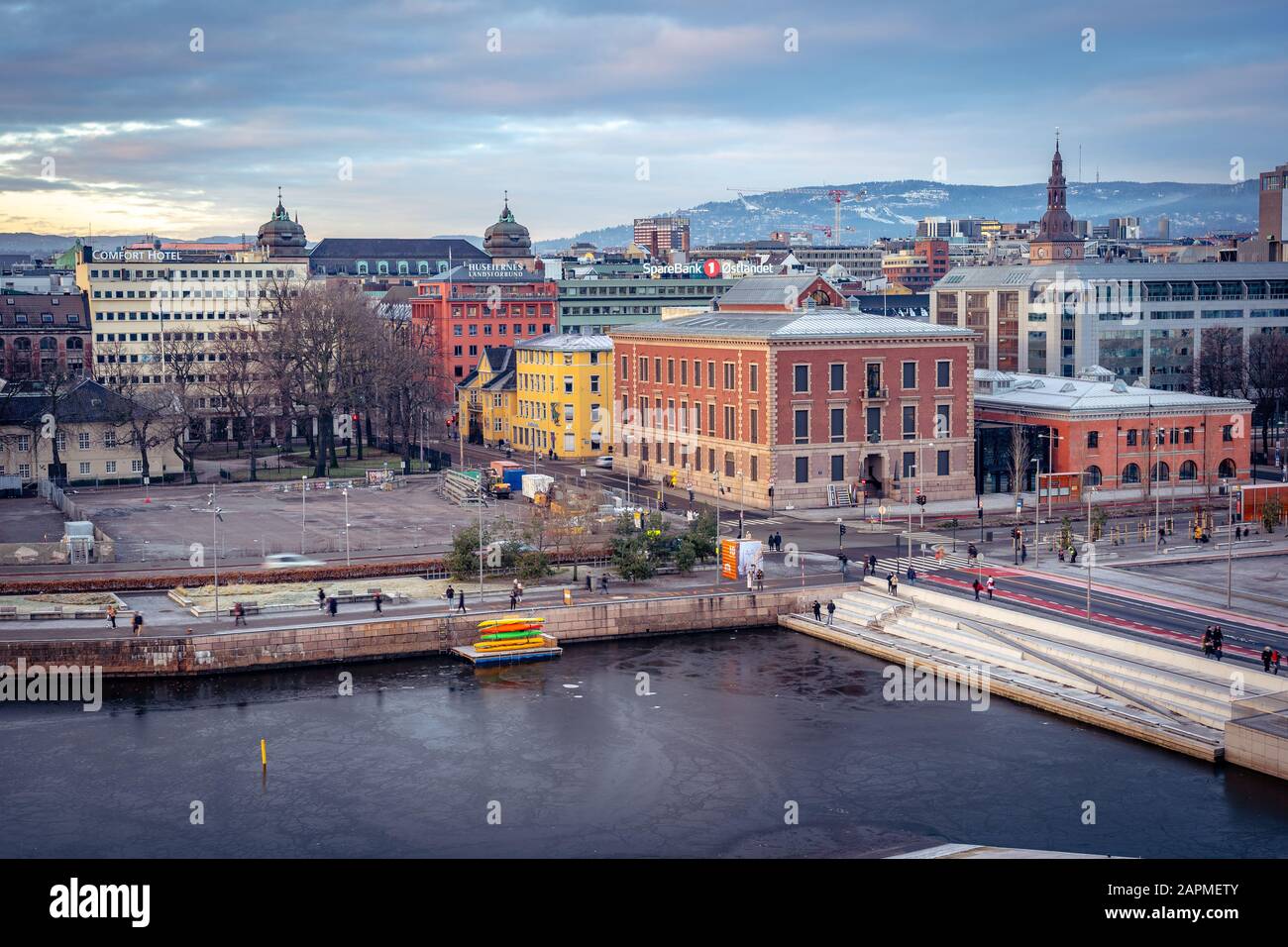 Oslo, Norway - City lookout as seen from the Opera House rooftop Stock ...