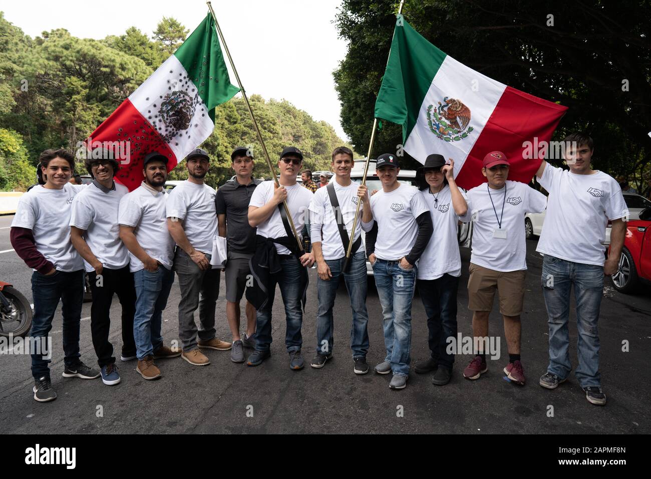 Cuernavaca, Mexico. 23rd Jan, 2020. members of the LeBaron family pose ...